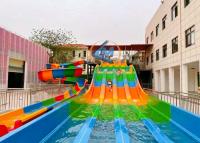China Multiple Lines Water Racer Slide MLRC005 with 600mm Width and 8-10mm Fiberglass for Amusement Parks for sale