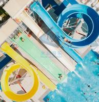 China 5-10M Height Commercial Fiberglass Water Slide with 300kg Capacity and 10-12mm Thickness for Public Pools for sale