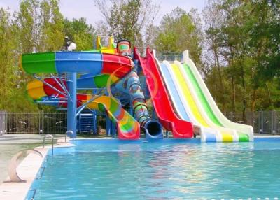 China Long Lifespan Fiberglass Pool Slide 5-10m Height Custom Colors FRP for sale