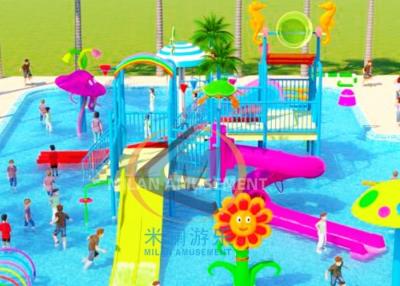 China Colorful Water Play Structure for Kids - 10x12m Area with 0.4m Pool Depth and 200 Child Capacity for sale