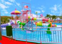 China Candy Theme Outdoor Water Playground 23x21m with 0.4-0.6m Pool Depth for 200 Kids Commercial Use for sale