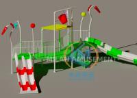 China 10x8m Water Park Playground with 30cm Pool Depth and Colorful Fiberglass Slide for Residential Use for sale