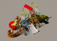 China Fiberglass Pirate Ship Water Playground 18x8m Hot Dipped Galvanized Steel for Family for sale