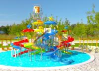 China 35x20m Fiberglass Water Playground for Amusement Park Hot Dip Galvanized Steel for sale