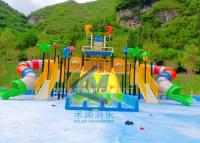 China Children Water Playground Plastic Slide 6x4.5m with 114mm Steel Structure for Amusement Centers for sale