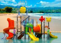 China Children Water Playground Plastic Slide 6x4.5m with 114mm Steel Structure for Amusement Centers for sale