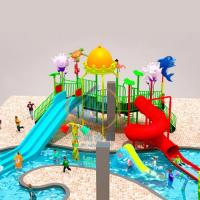 China Commercial Sea Style Water Park Playground 17x14x7.5m with 114mm Steel Structure and 40cm Pool Depth for sale