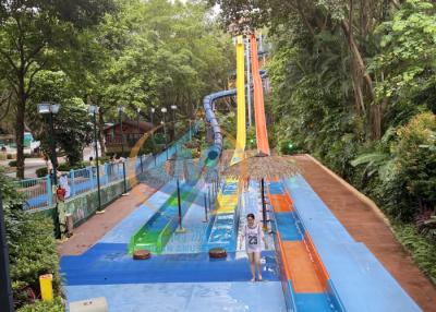 China Commercial Water Park Slide 8-10mm Fiberglass with Hot-Dip Galvanized Steel Support Structure for sale