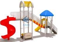 China Commercial Outdoor Playground Equipment 7x6.5m with LLDPE Slide & Galvanized Steel Structure for Land/Water Use for sale