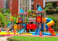 China Commercial Outdoor Playground Equipment 7x6.5m with LLDPE Slide & Galvanized Steel Structure for Land/Water Use for sale