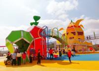 China Custom Non-Power Outdoor Playground Set 35x25m with Steel Platform and Plastic Slides for Parks for sale
