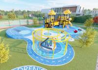 China Custom Non-Power Outdoor Playground Set 35x25m with Steel Platform and Plastic Slides for Parks for sale