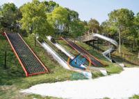 China Custom Non-Power Outdoor Playground Set 35x25m with Steel Platform and Plastic Slides for Parks for sale