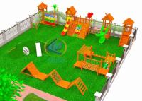 China Custom Wooden Outdoor Playground Equipment 50x35m Non-Powered for Leisure Centers and Parks for sale