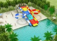 China Custom Height Water Park Slide Design with 0.9m Pool Depth and Symmetrical Layout for Commercial Use for sale