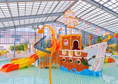 China Pirate Ship Theme Water Amusement Park Equipment 23x18m with 200 Person Capacity for Indoor Outdoor Commercial Use for sale