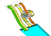 China 3.7M Height Fiberglass Pool Slide for Kids & Teens - 8-10mm Thickness with Hot-Dipped Galvanized Steel Structure for sale