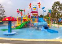 China Kids Water Playground Equipment 31x26m with FRP Slide and Galvanized Steel Structure for sale