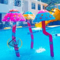 China Small Mushroom Water Spray Fountain 2.5m Height with DN25 Pipe Inlet for Family Water Play Pools for sale