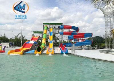 China UV Resistant Fiberglass Water Park Slide 8-10mm Thickness Customizable Design for Aquatic Facilities for sale