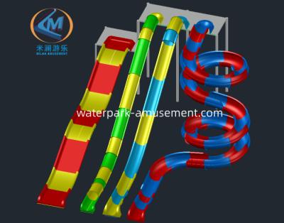 China Custom Fiberglass Pool Slide 8-10mm Thickness for Indoor Outdoor Water Parks 12 Year Lifespan for sale