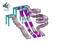 China Custom Height UV Resistant Water Park Slide 7M Hot-dip Galvanized Steel Support Indoor Outdoor for sale