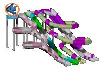 China Commercial Fiberglass Water Slide 8-10mm Thickness Custom Height 12 Years Lifespan for sale