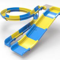 China Customizable Height FRP Fiberglass Pool Slide 8-10mm Thickness UV Resistant for Water Parks for sale