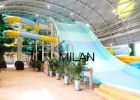 China Customizable Height FRP Fiberglass Pool Slide 8-10mm Thickness UV Resistant for Water Parks for sale