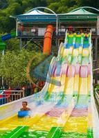 China Fiberglass Water Park Slide 7-15m Platform Height 300kg Capacity Indoor Outdoor for sale