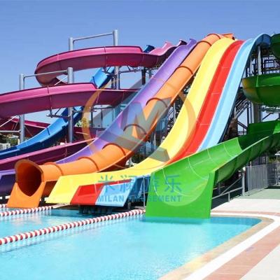 China Fiberglass Swimming Pool Water Slide 60-80cbm/h Flow for Adults and Teens for sale