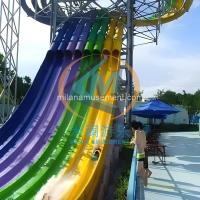 China Rainbow Multiple High Speed Racer Water Slide For Outdoors for sale