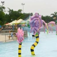 China FRP Rose Water Splash Pad for Kids Indoor Outdoor Play Pool De40 Supply Pipe for sale