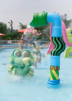 China Fiberglass Water Frog Splash Pad 2.0m Height for Aquatic Center and Water Park for sale
