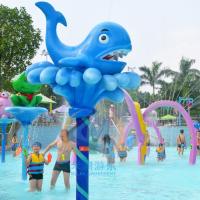 China FRP Water Spray Whale Splash Pad for Kids Commercial Play Pool De40 Pipe Custom Color for sale