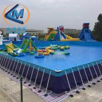 China Large Movable Frame PVC Tarpaulin Swimming Pool 17x15m Outdoor Custom for sale