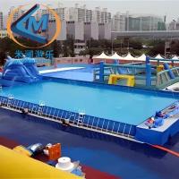 China Large Movable Frame PVC Tarpaulin Swimming Pool 17x15m Outdoor Custom for sale