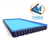 China Large Movable Frame PVC Tarpaulin Swimming Pool 17x15m Outdoor Custom for sale