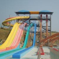 China Fiberglass Water Park Slide Custom Height 5m 7m for Kids and Adults for sale