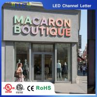 China Brushed Gold Metal Casing Macaron Colors Internal Lighting LED Letter For Boutique Fashion Shop for sale