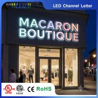 China Brushed Gold Metal Casing Macaron Colors Internal Lighting LED Letter For Boutique Fashion Shop for sale