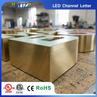 China Brushed Gold Metal Casing Macaron Colors Internal Lighting LED Letter For Boutique Fashion Shop for sale