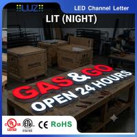 China Anti UV Yellowing Resistant Acrylic Face High Output Brightness Channel Letter For Petrol Gas Station for sale