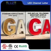 China Anti UV Yellowing Resistant Acrylic Face High Output Brightness Channel Letter For Petrol Gas Station for sale