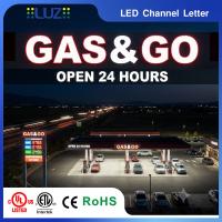 China Anti UV Yellowing Resistant Acrylic Face High Output Brightness Channel Letter For Petrol Gas Station for sale