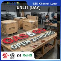 China Anti UV Yellowing Resistant Acrylic Face High Output Brightness Channel Letter For Petrol Gas Station for sale