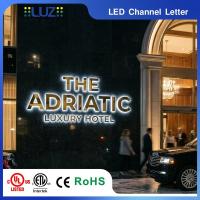 China Custom Mirror Golden Stainless Steel Cold White Halo-Lit LED Letter Signage for sale