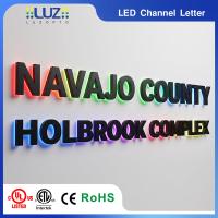 China Premium Aluminum Casing Smart RGB Multi Color Changing Reverse Backlit Channel Letters For Night Entertainment for sale