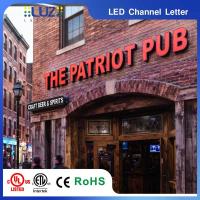 China Dual Color Front Red And Rear Blue High Contrast Double Lit LED Letter For American Bar for sale