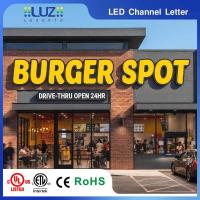 China Dynamic Yellow Face And White Halo Background High Visibility Channel Letter For Fast Food Restaurant for sale